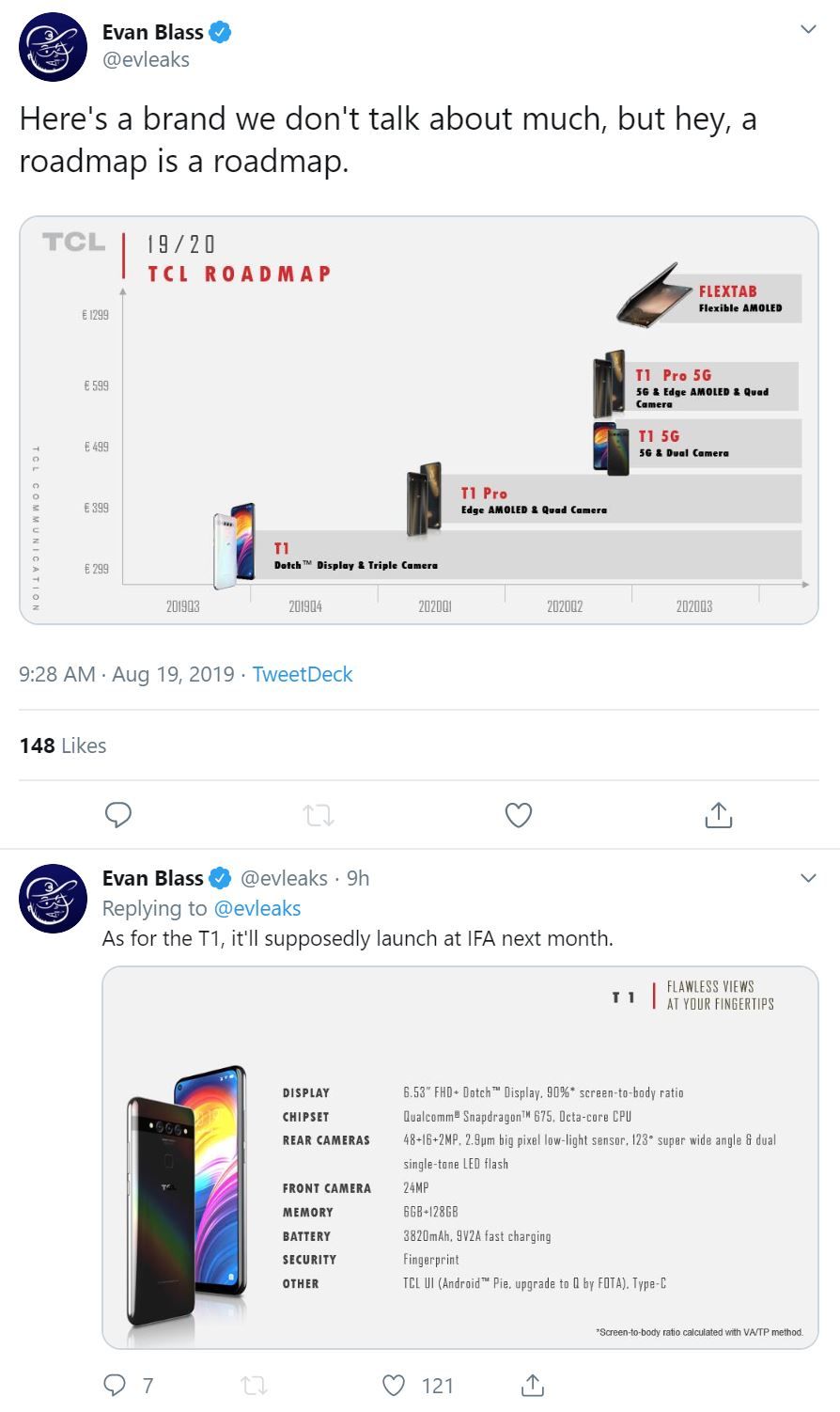 [Update: IFA teaser confirms] Leaked TCL product roadmap signals ...