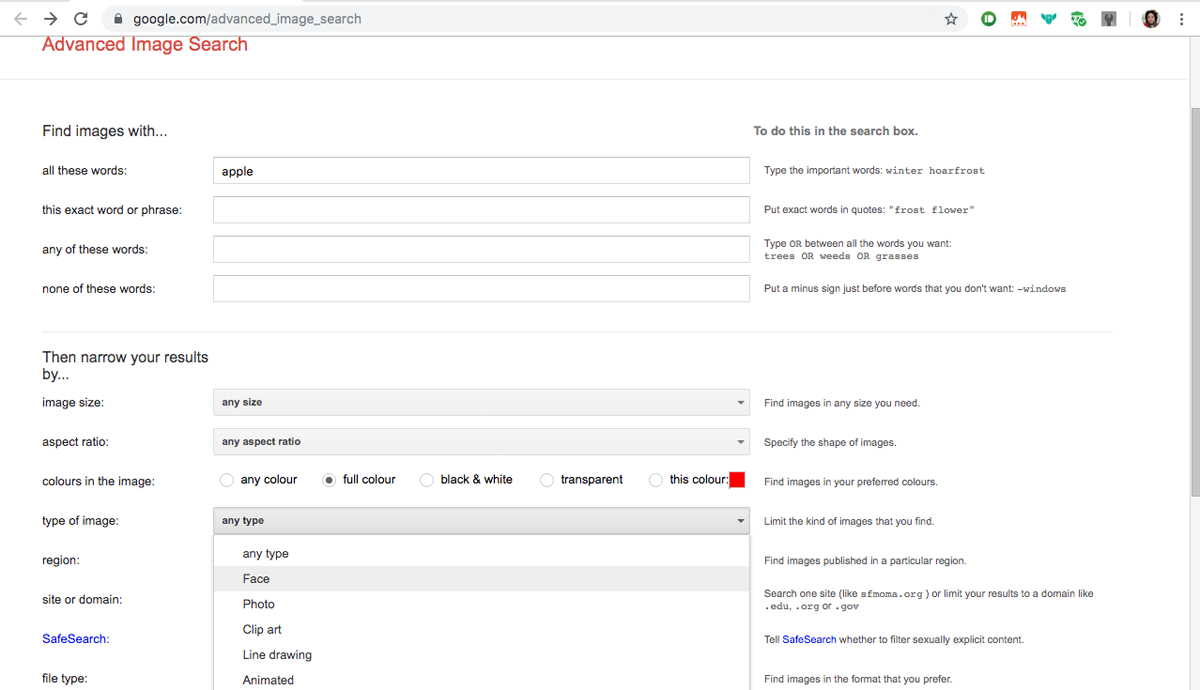 How to get back 'exact size' and 'larger than' search filters on Google ...