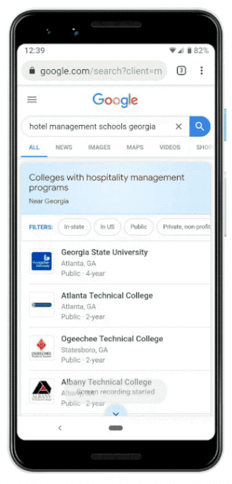 Google's college search tools now help you pick a 2-year degree or program