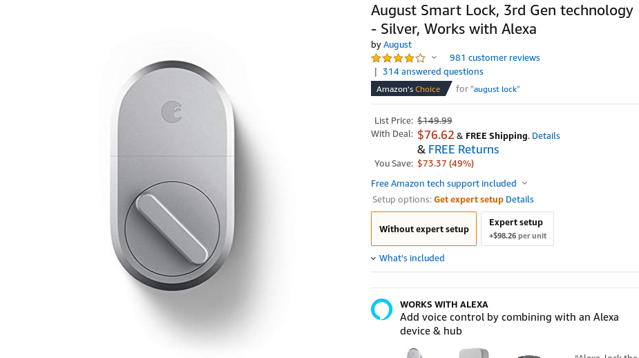 Grab a third-gen August Smart Lock for $77, its lowest price ever
