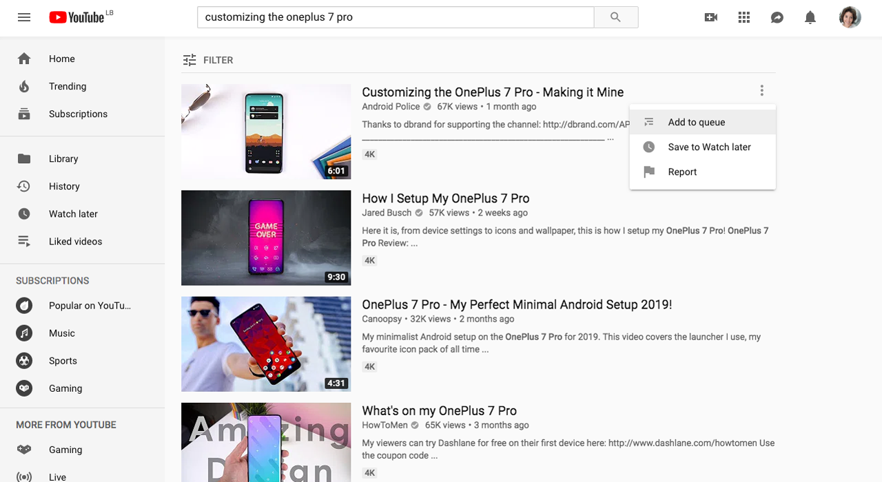 YouTube is testing video queues, but only on the web