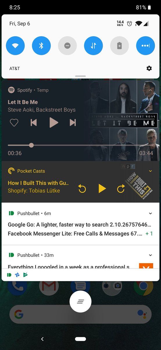 Spotify brings seekable audio progress bar to notifications on Android 10
