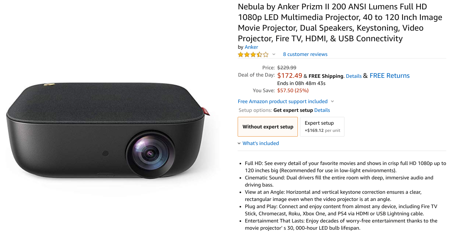 [Update: Nebula Prizm II $57 off, too] Anker Nebula Capsule II portable ...