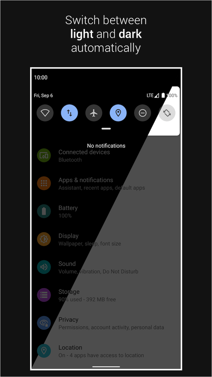 'Automatic Dark Theme' lets you schedule dark and light mode on Android 10