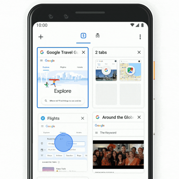 Google rolling out theming options, tab grouping, and tab previews to Chrome 77