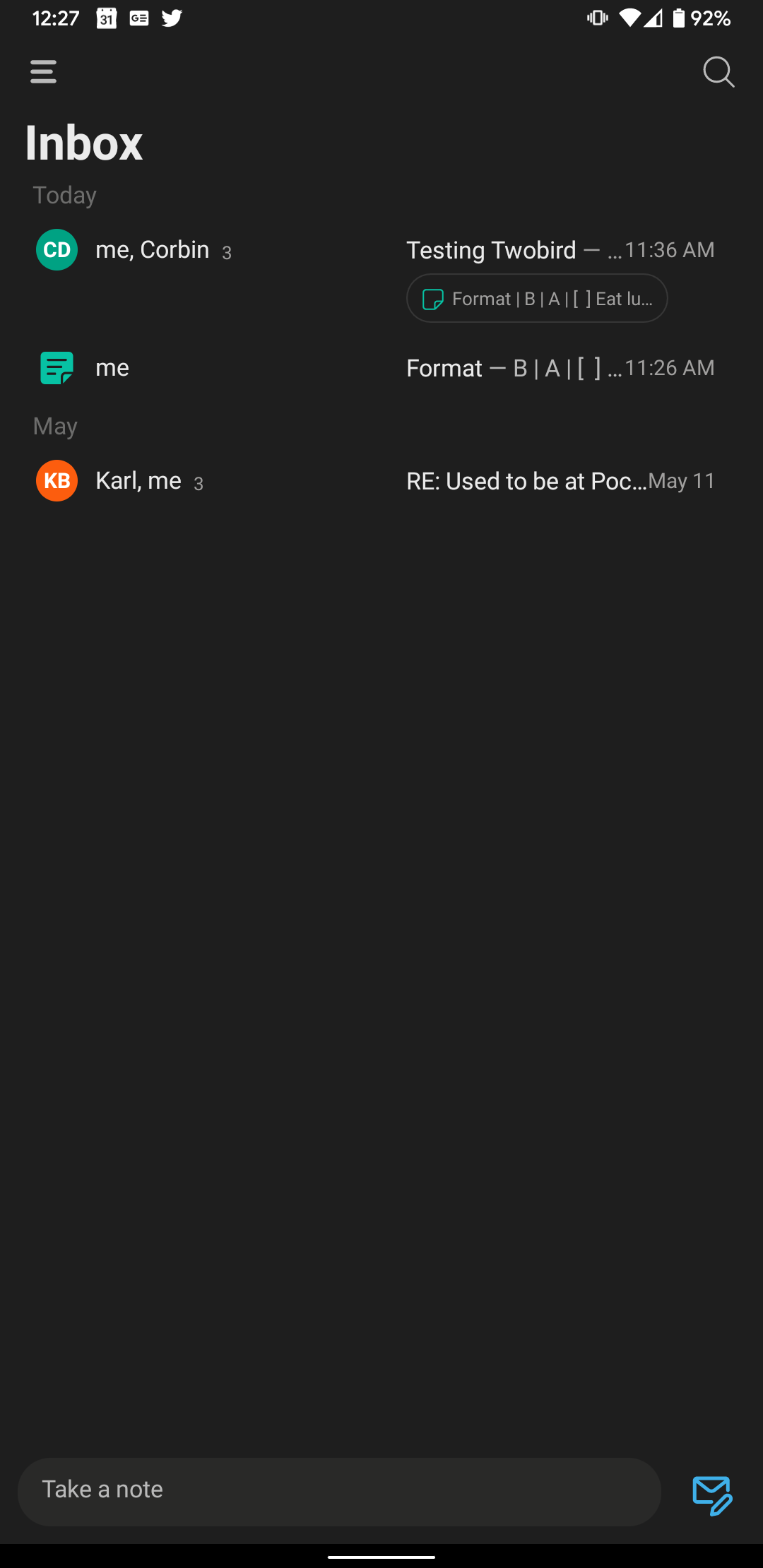 Twobird wants to be your app for emails, work chat, notes, and to-dos