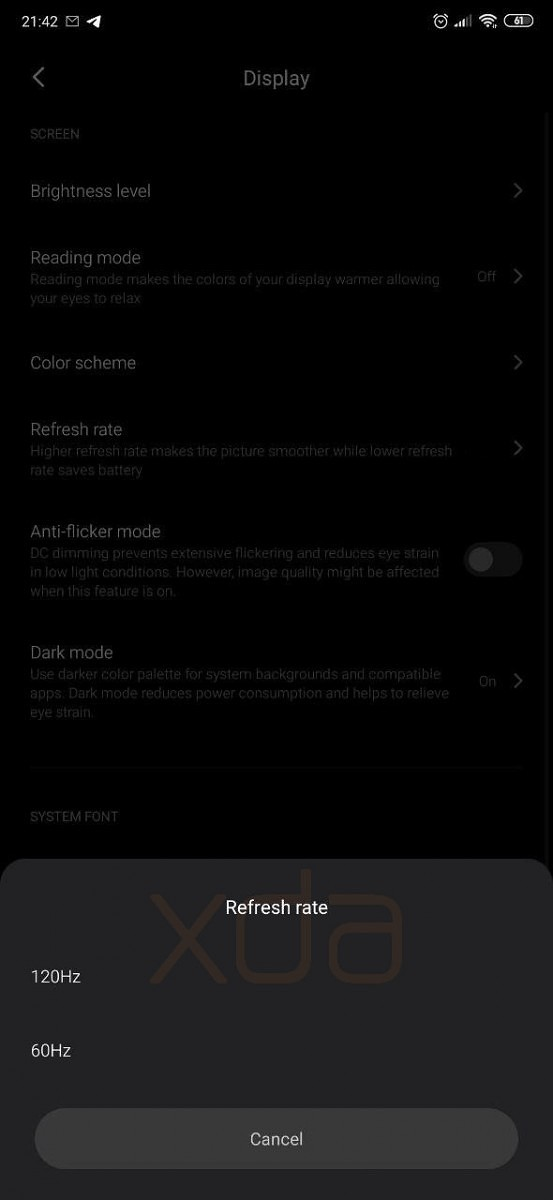 Xiaomi is working on a 120Hz Android 10 smartphone