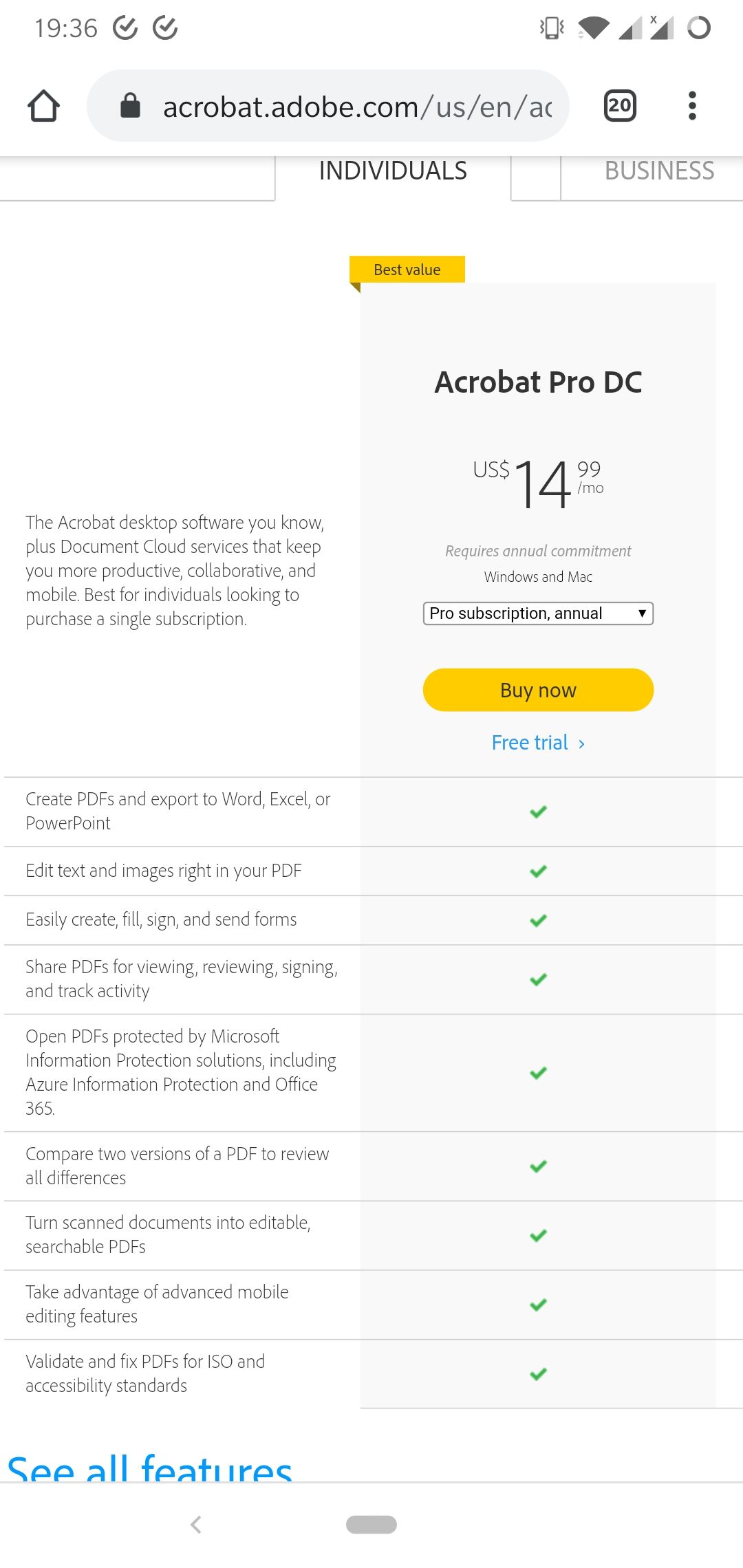 Adobe Acrobat update allows PDF editing on phones for a ridiculous $120 ...