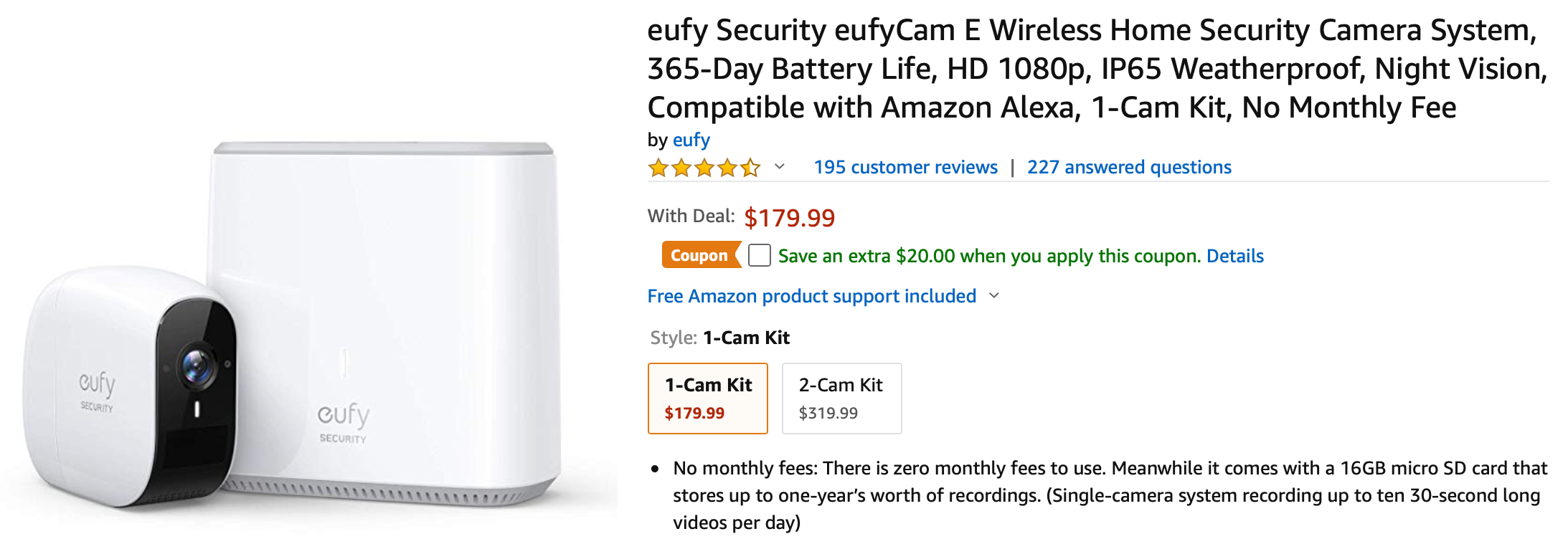 Grab the eufyCam E wireless security camera for $160, its lowest price yet
