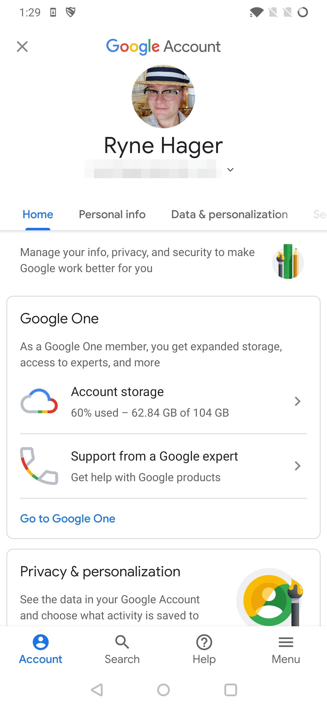 Redesigned 'Google' section in Settings spotted, matches Google Account ...