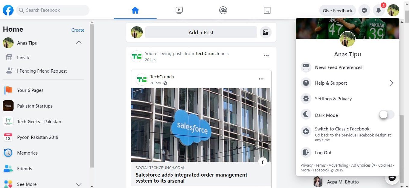 Facebook's new web interface is here for all, complete with dark mode