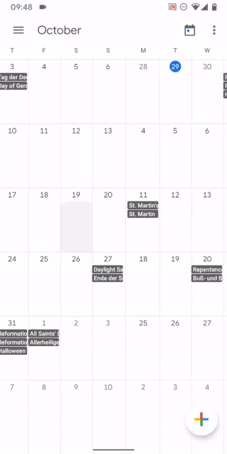 Google preps vertical scrolling in Calendar's month view