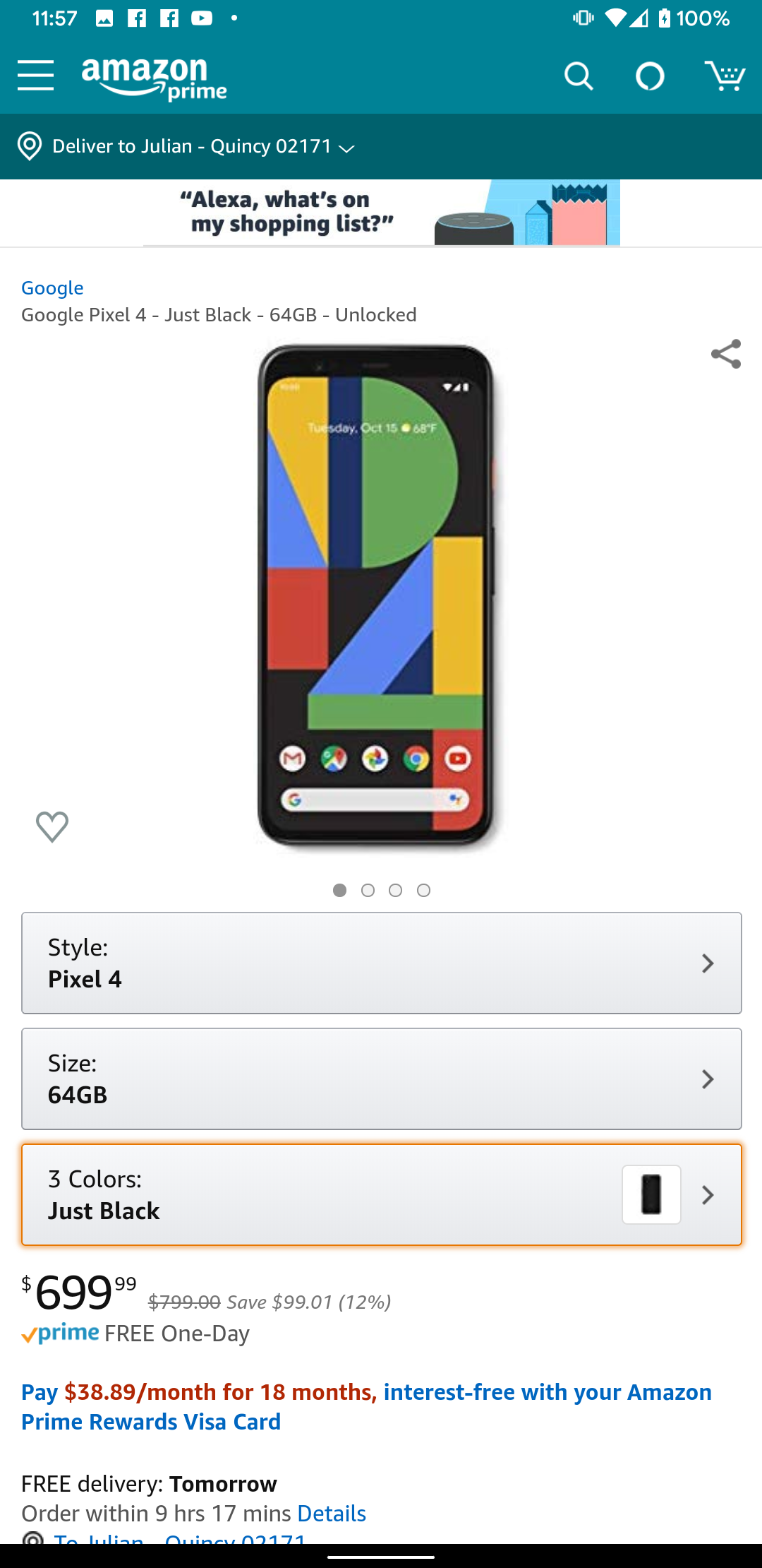 [Update: Sold out again] 64GB Pixel 4 and 4 XL are already $99 off at ...