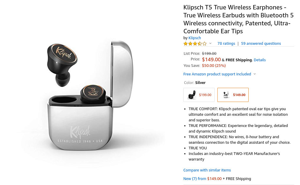 Klipsch T5 wireless earbuds drop to $150 ($50 off), their lowest price yet