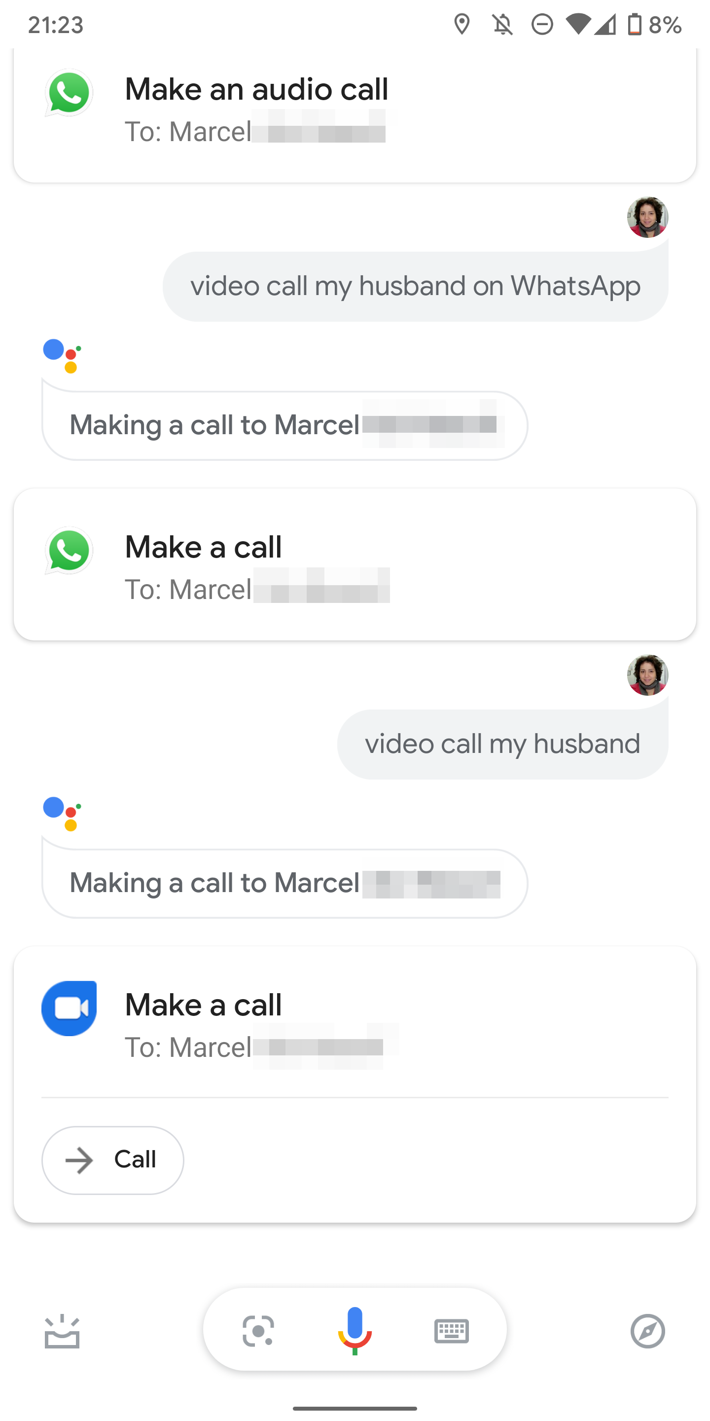 How to make a WhatsApp voice or video call with Google Assistant