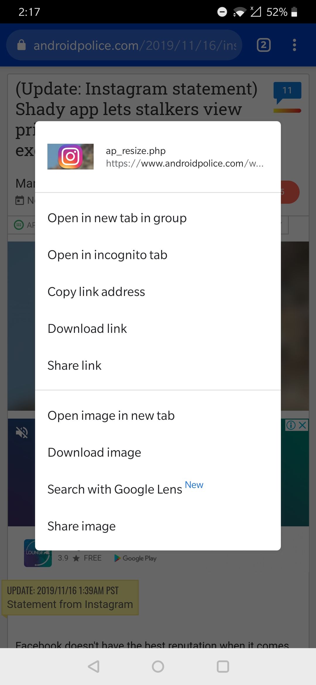 Google Lens is now integrated in Chrome's image search