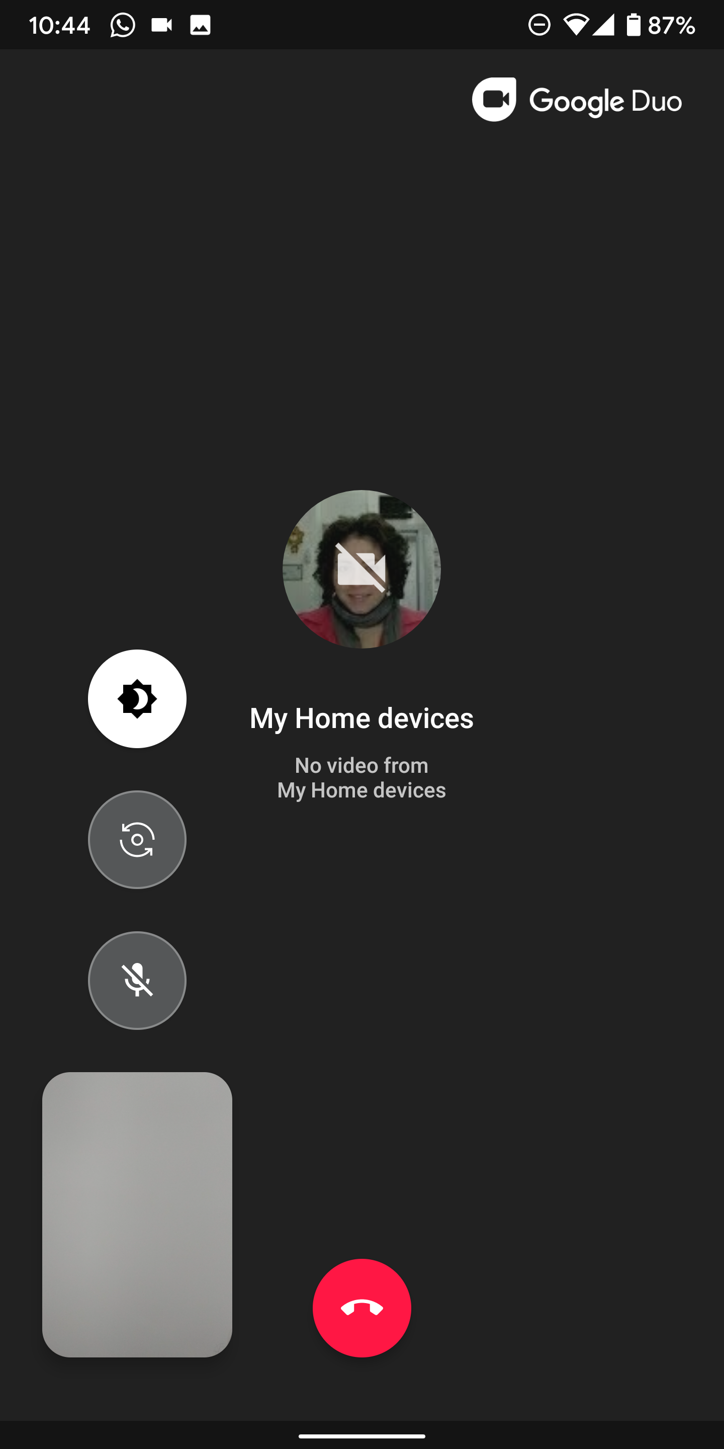 Google Duo testing a bottom bar UI during calls