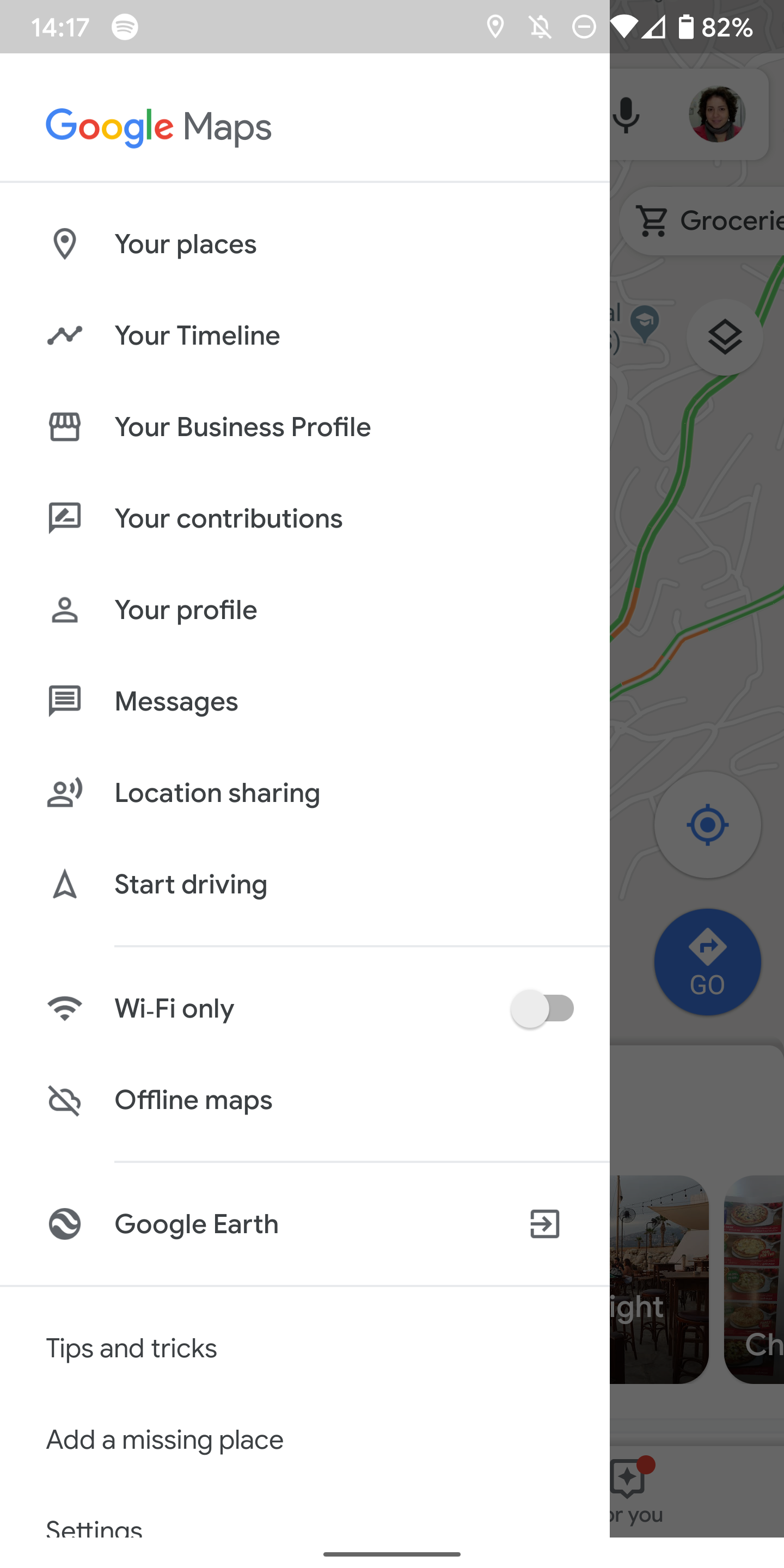 Google Maps lets you manage your public profile from the app