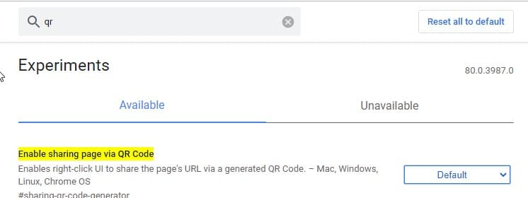 Chrome working on QR code-based page sharing, featuring the offline dino