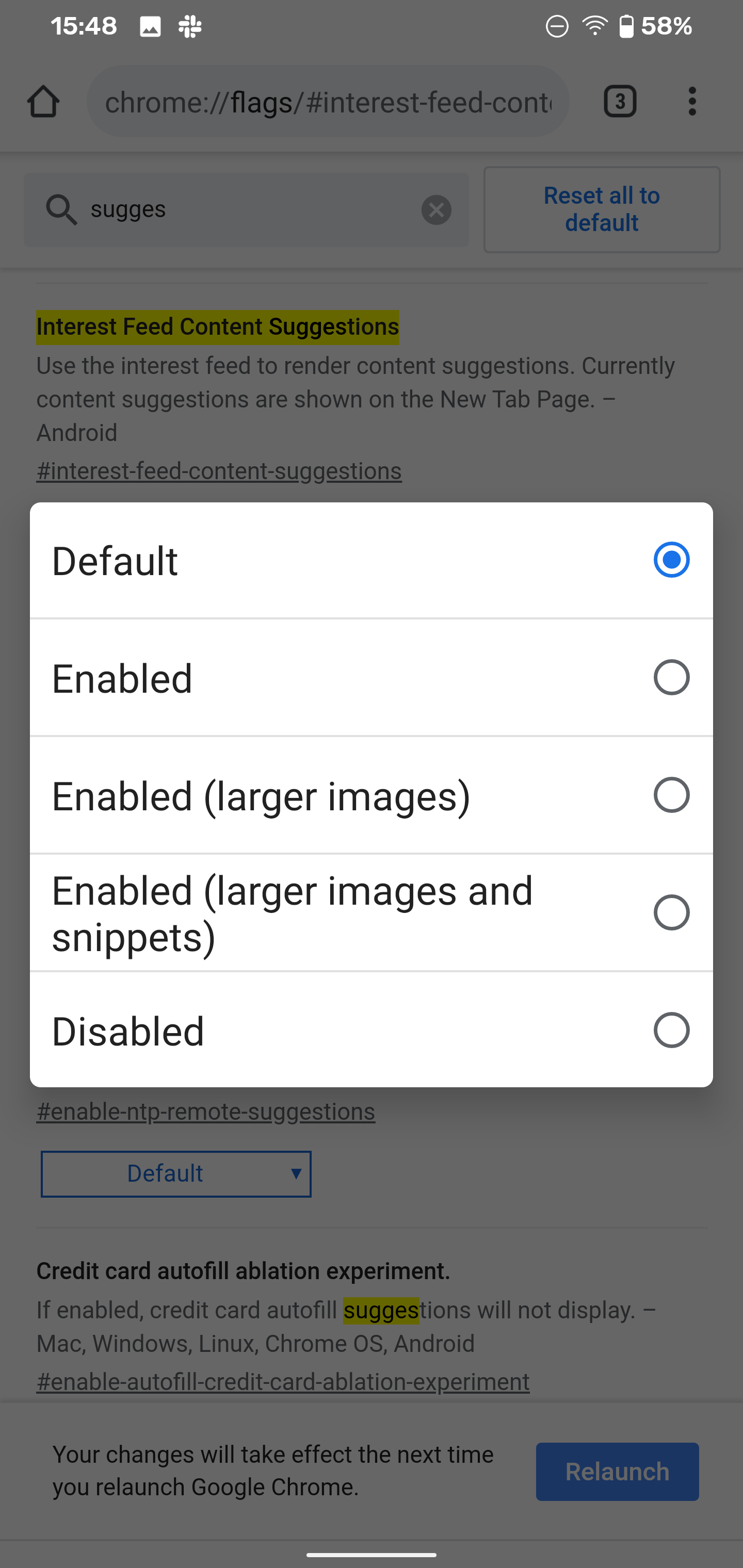 Chrome gets larger thumbnails and snippets for recommended articles on the new tab page