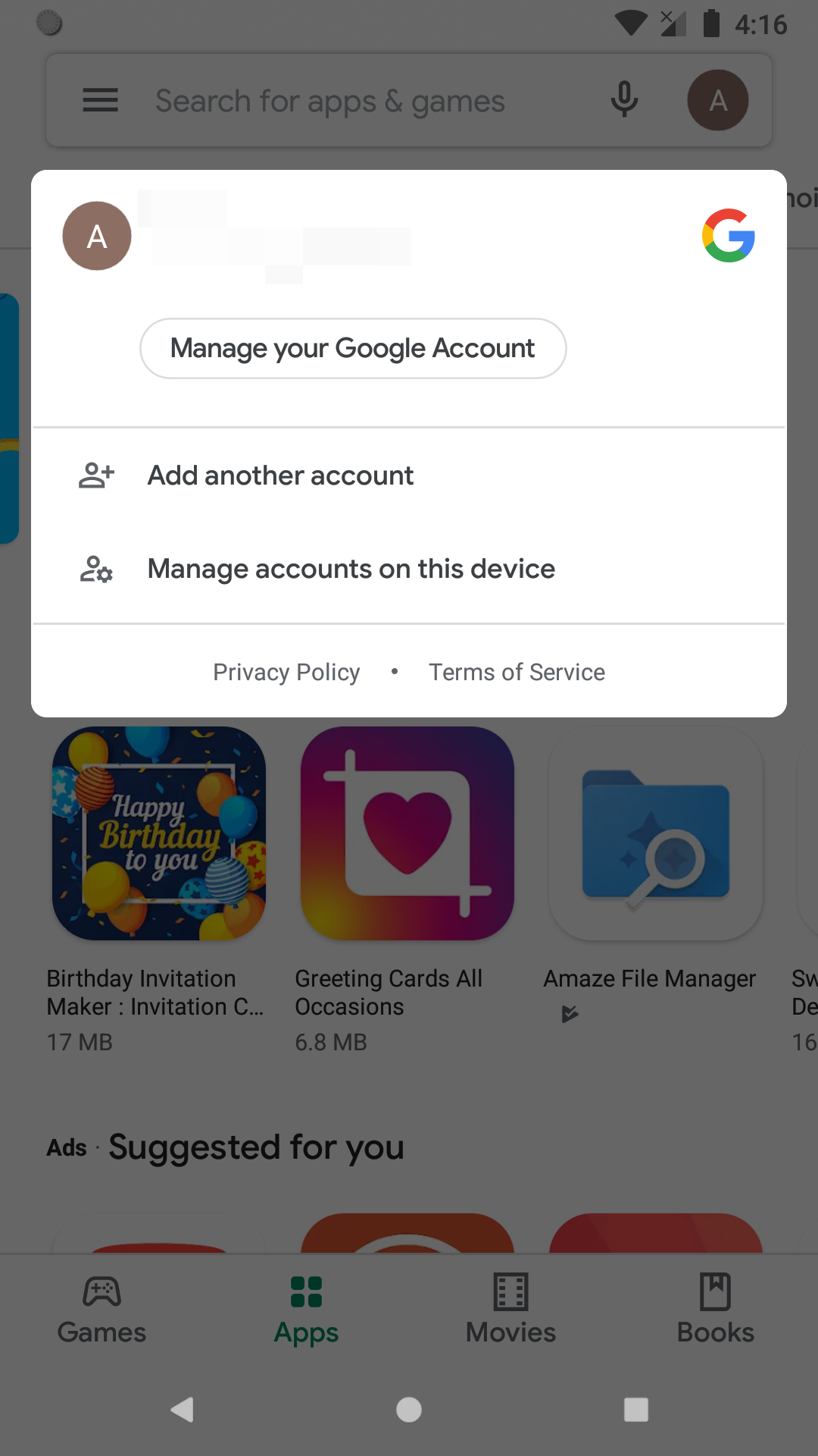 New Google account switcher and gesture show up on the Play Store ...