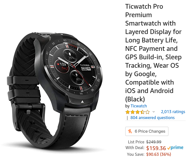 TicWatch Pro hits an all-time low price at just $159 ($91 off) on Amazon