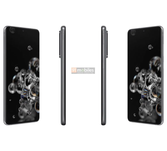 Leaked Galaxy S20 Ultra 5G press renders confirm massive camera module ...