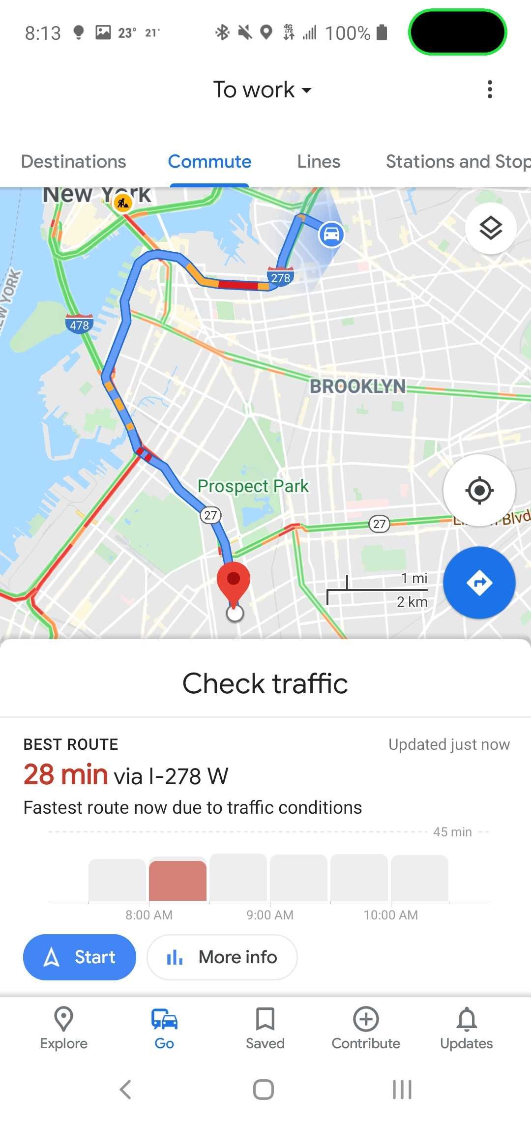 Google Maps tests swapping Commute for Go in new five-tab menu