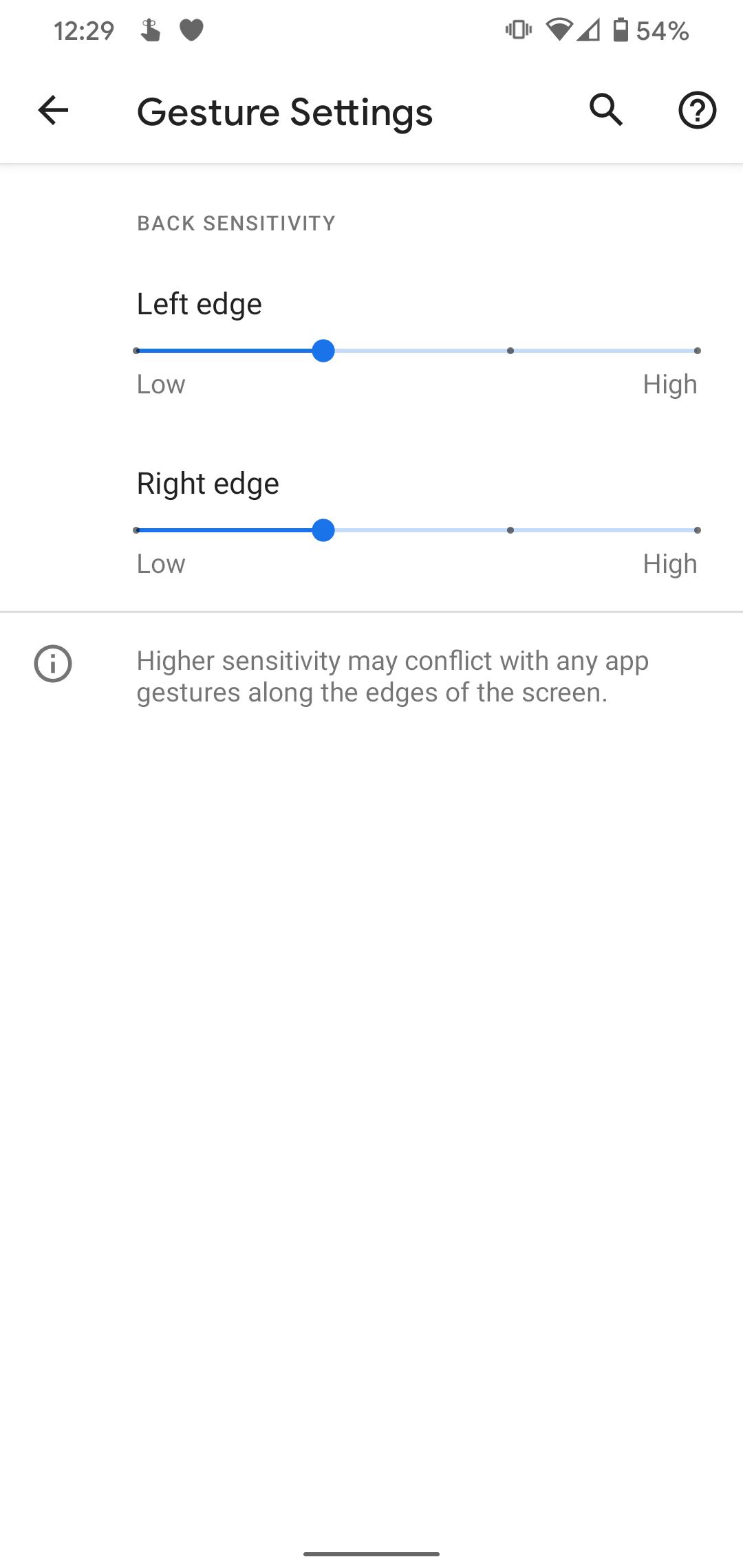 Hidden settings for back gesture sensitivity surface in Android 11, but ...