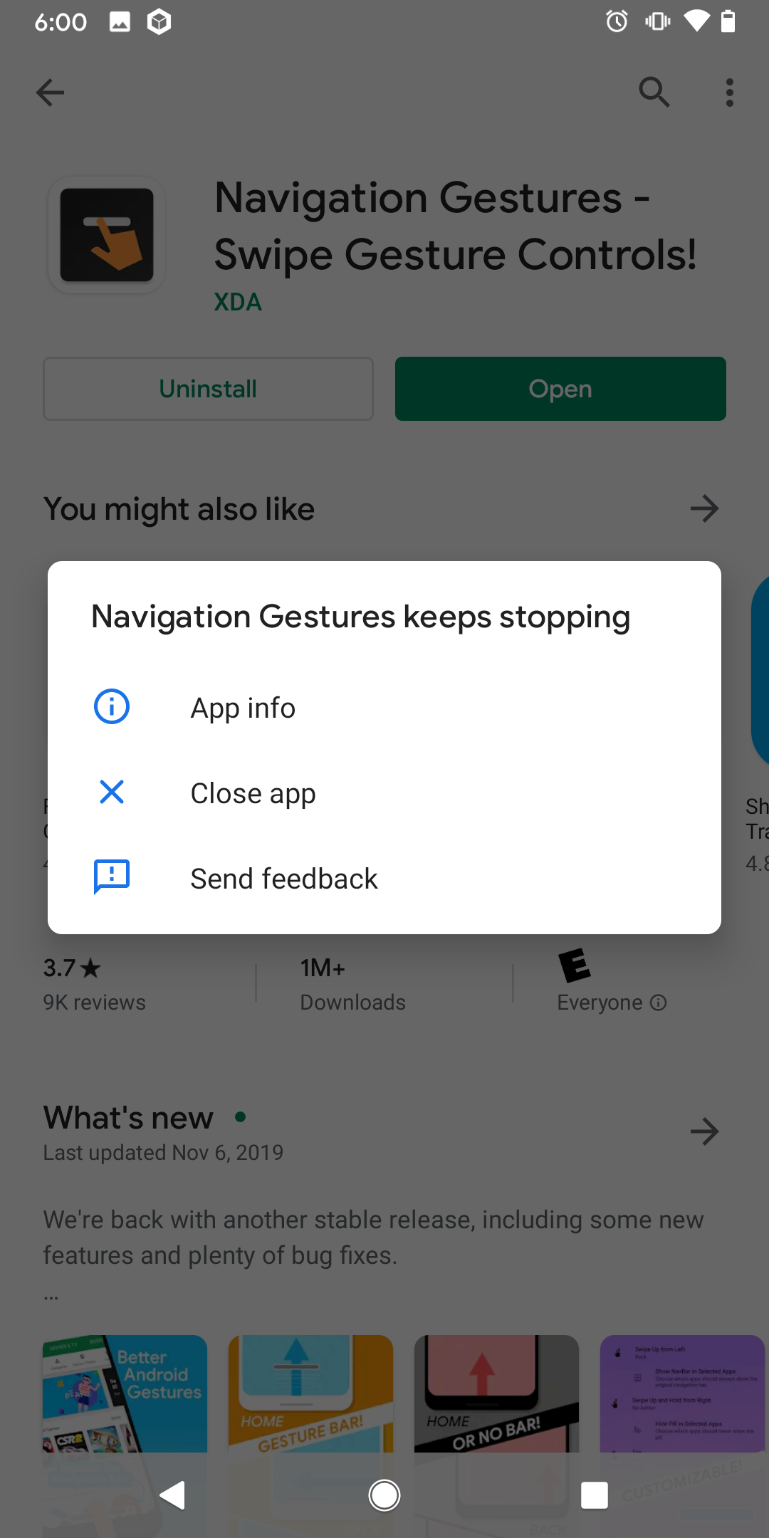 Android 11 kills apps that modify the navigation bar