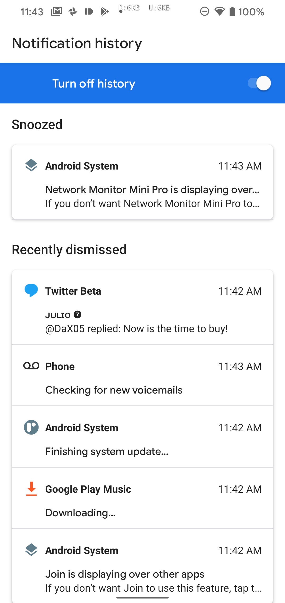 Android 11's notification history is no longer hidden (Updated)