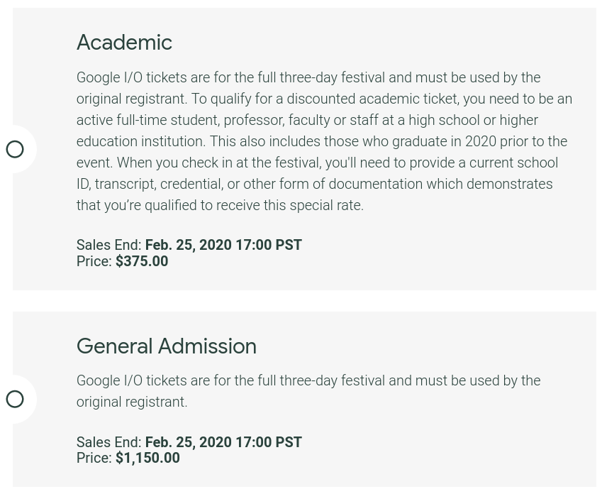 Google I/O 2020 registration is now open