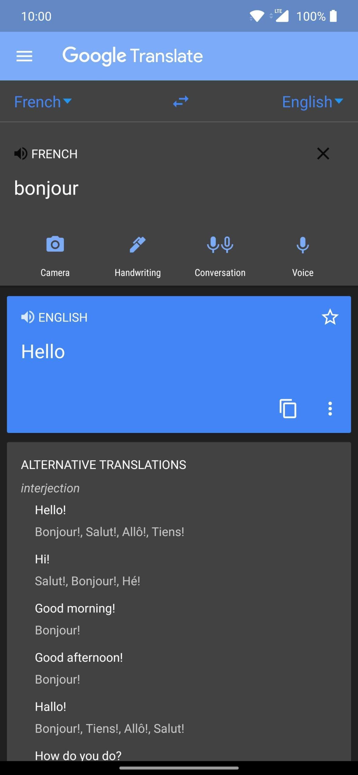Google Translate's dark mode looks better now, but hasn't yet rolled ...