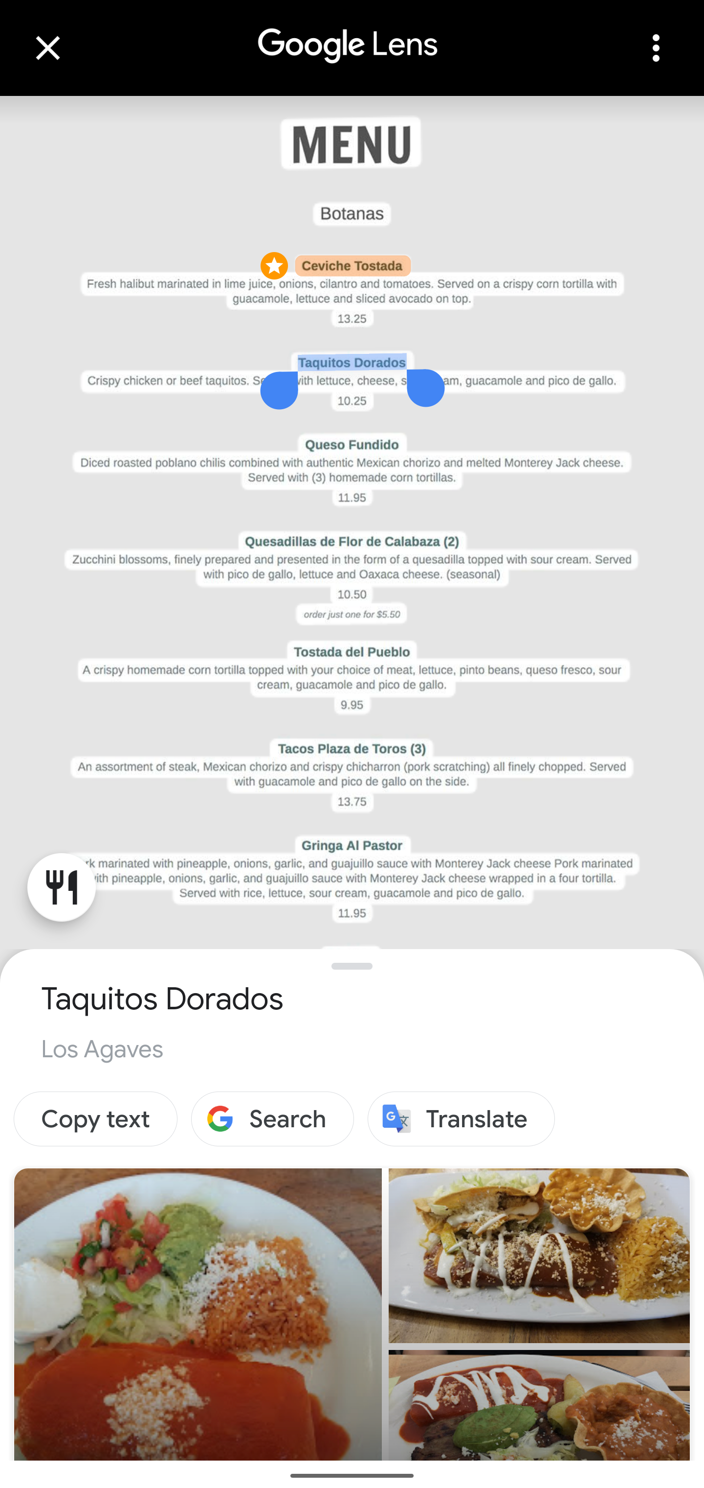 Google Lens helps you choose the best dishes when browsing restaurant ...