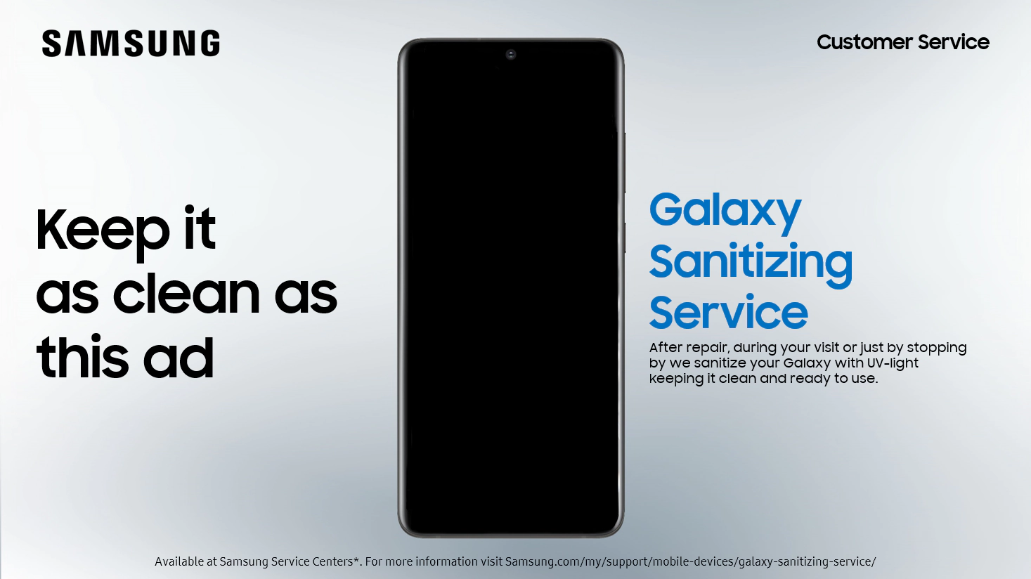 Samsung's in-store Sanitizing Service offers to clean your phone with ...