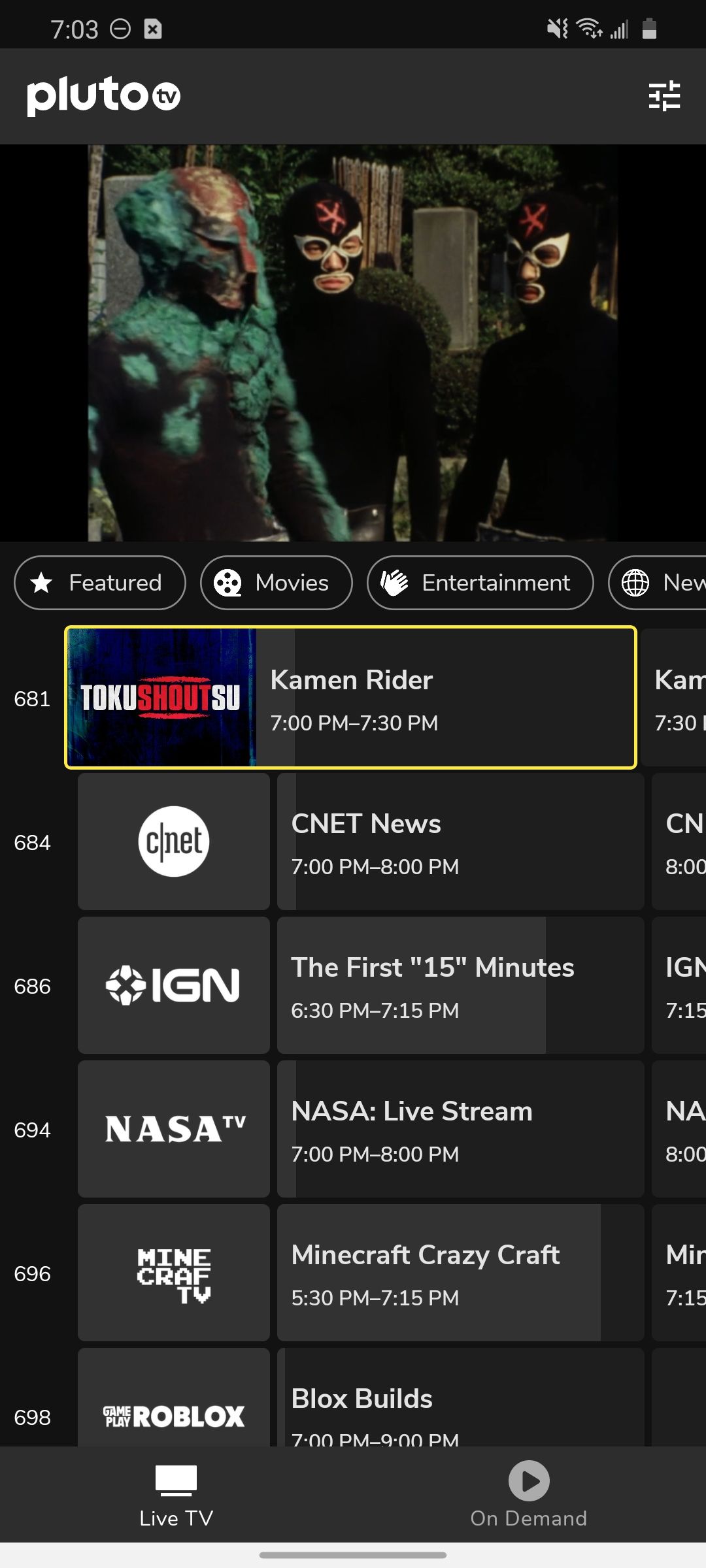 Pluto TV's latest update brings a new interface, drops picture-in ...