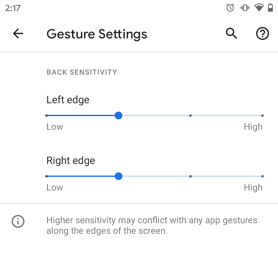 Android 11 DP3 adds independent left and right sensitivity options for ...