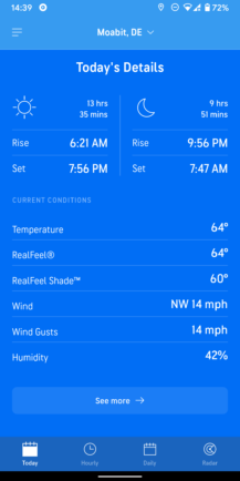 Latest AccuWeather beta brings back persistent notification and a widget