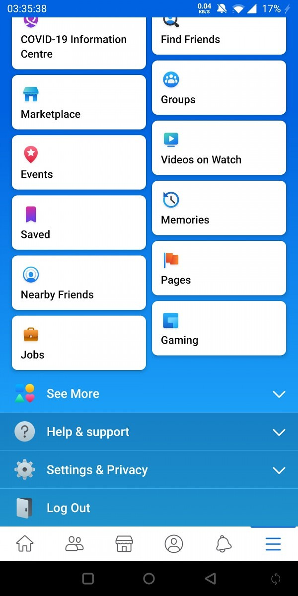 Facebook Notifications Bar