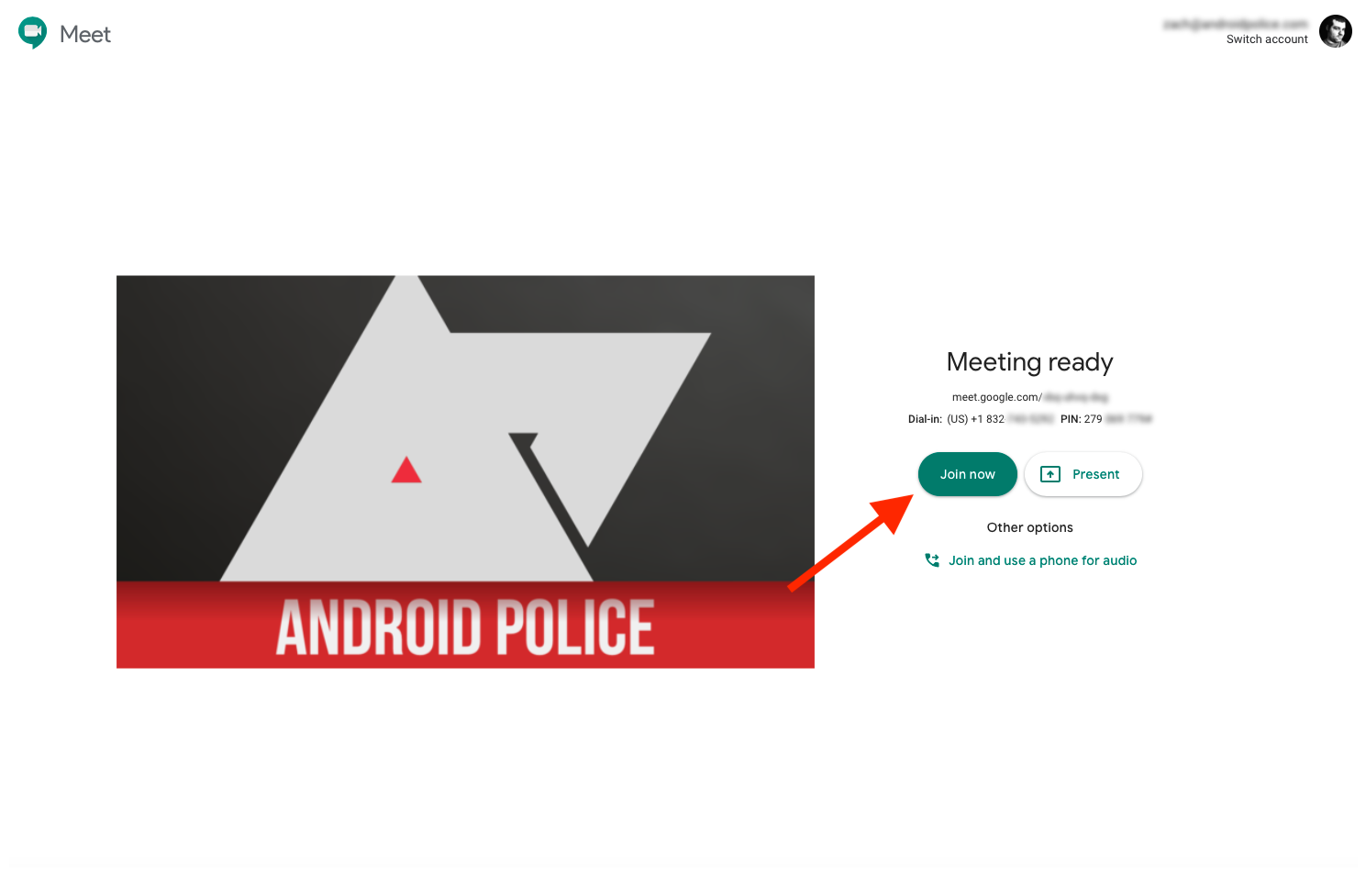 How to start or join a Google Meet session from Gmail