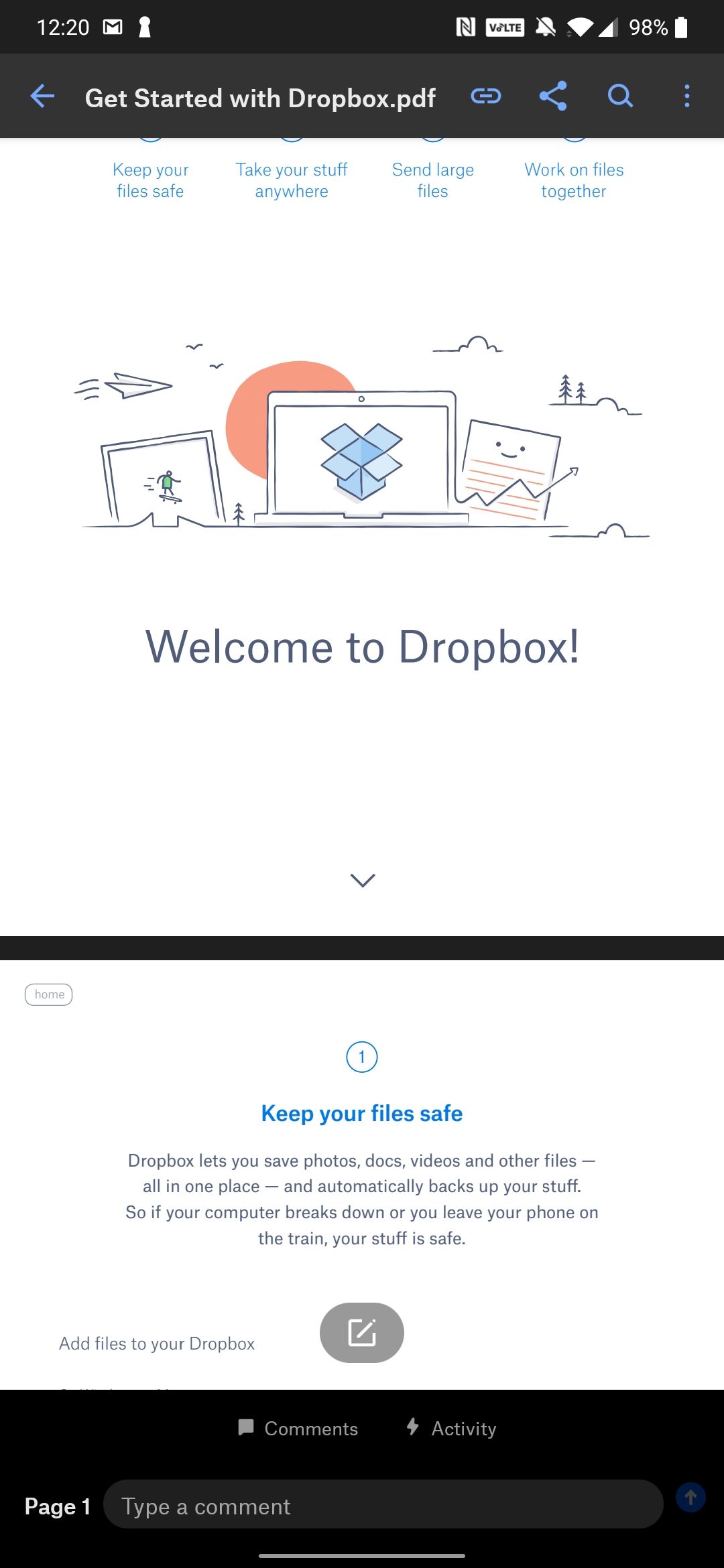 Dropbox turns off the lights with new dark mode for Android