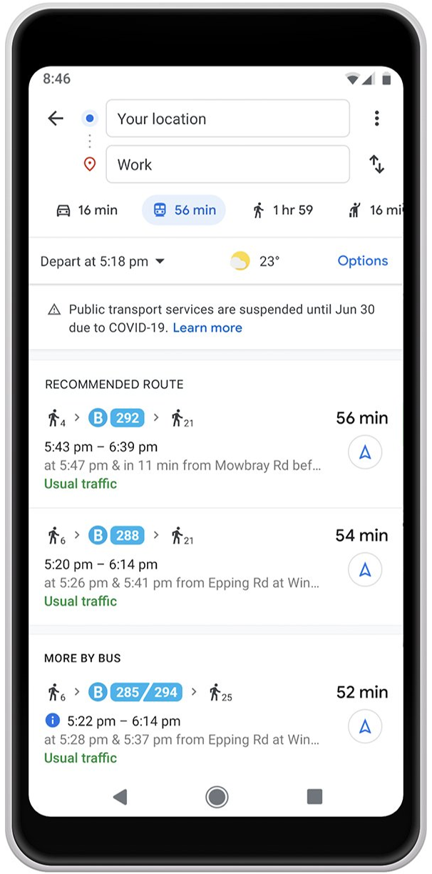 Google Maps starts warning travelers about coronavirus restrictions and ...