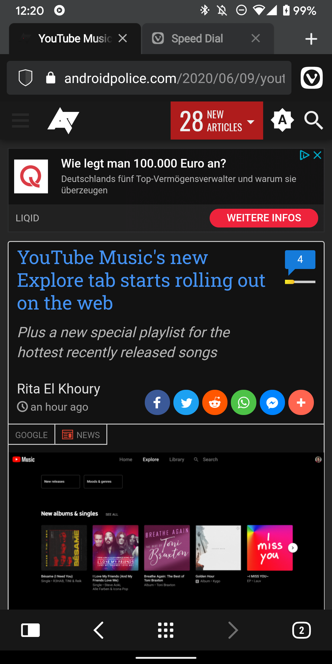 Vivaldi v3.1 can force dark mode on all websites (APK download)