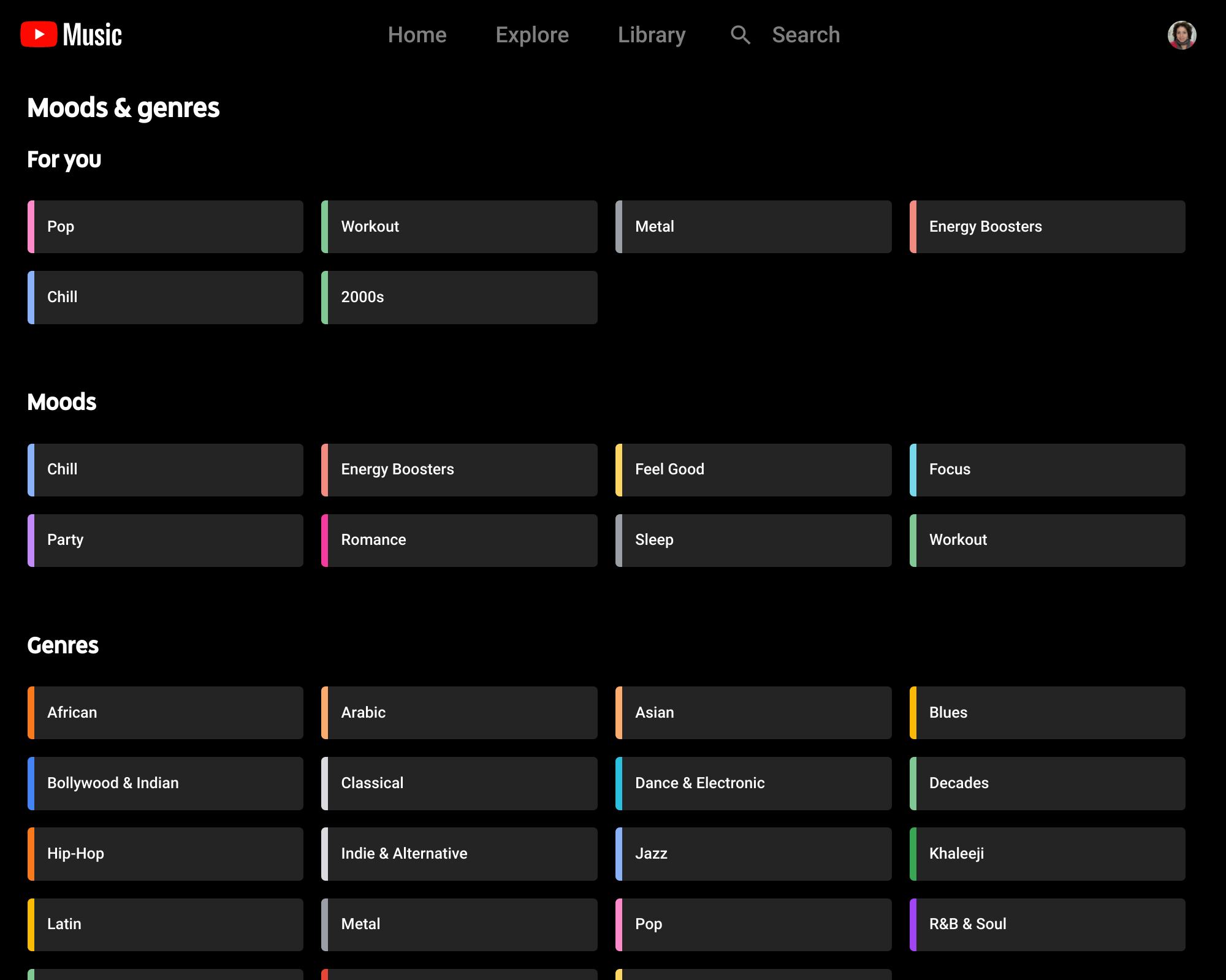 YouTube Music's new Explore tab starts rolling out on the web