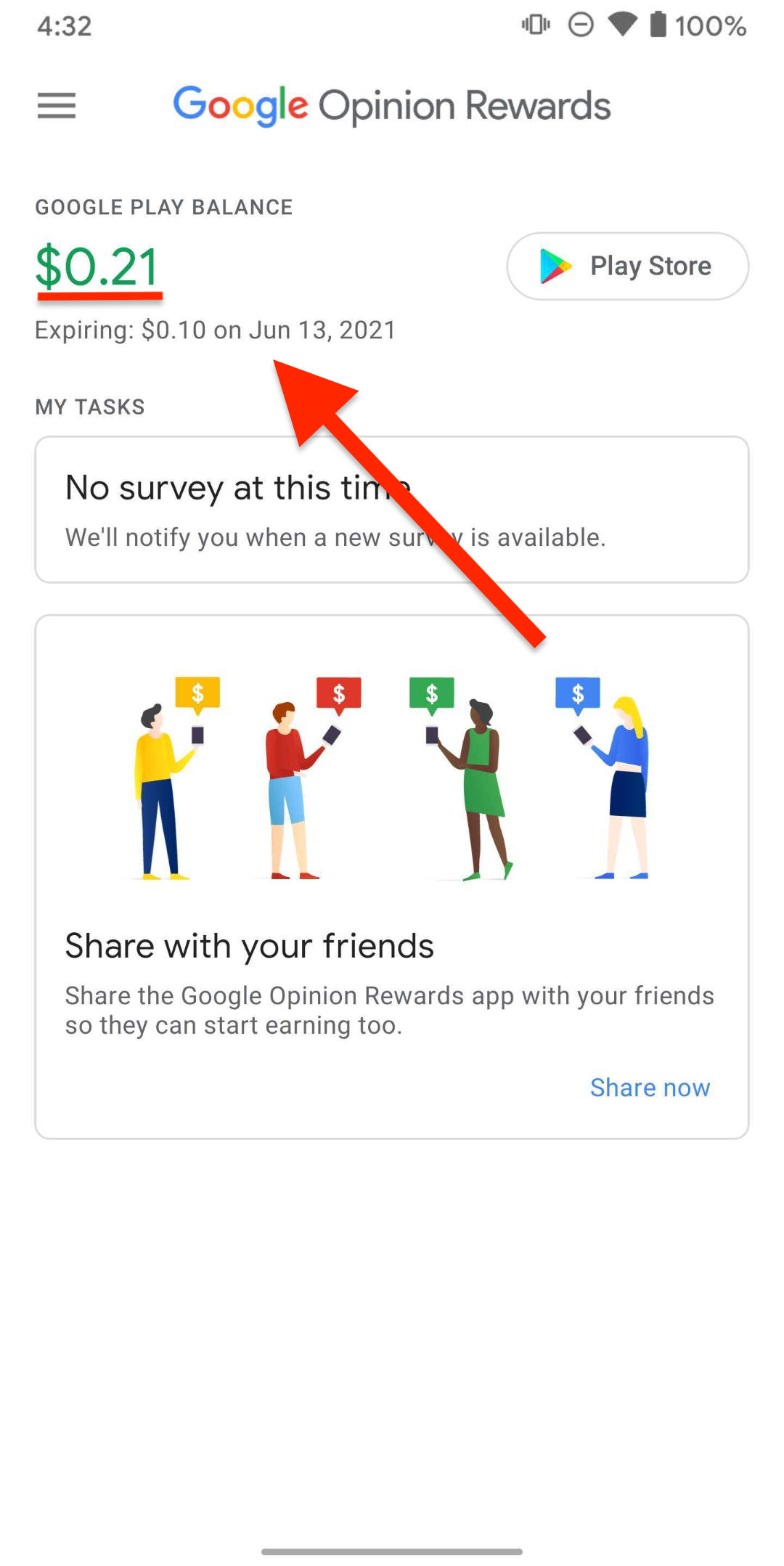 How to see when your Google Opinion Rewards credits will expire