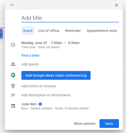 Google Calendar web gets improved event creation and printout enhancements