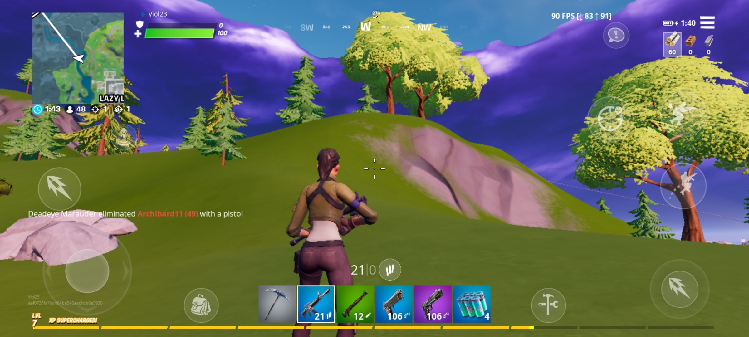 How well does Fortnite play at 90Hz on a OnePlus 8?
