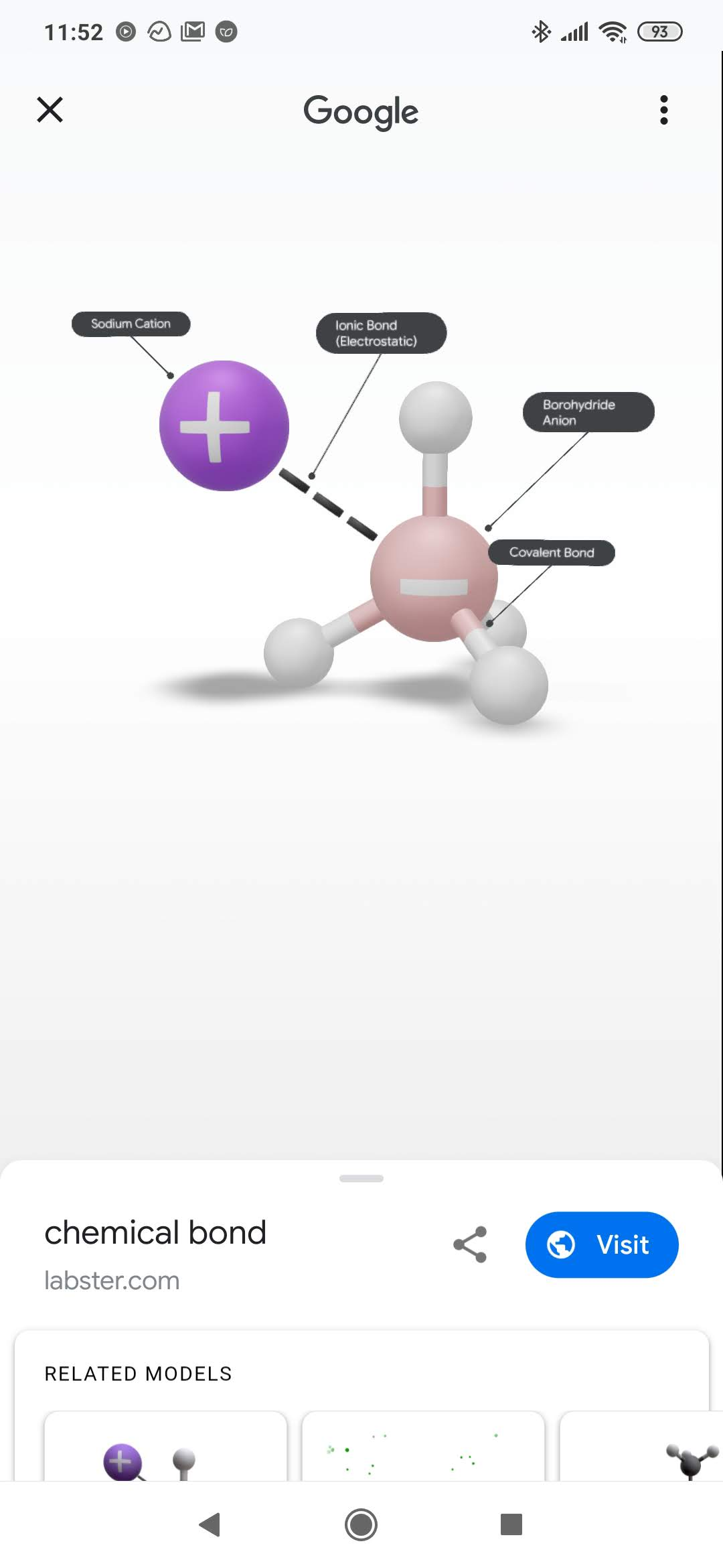 Google adds AR chemistry models to Search