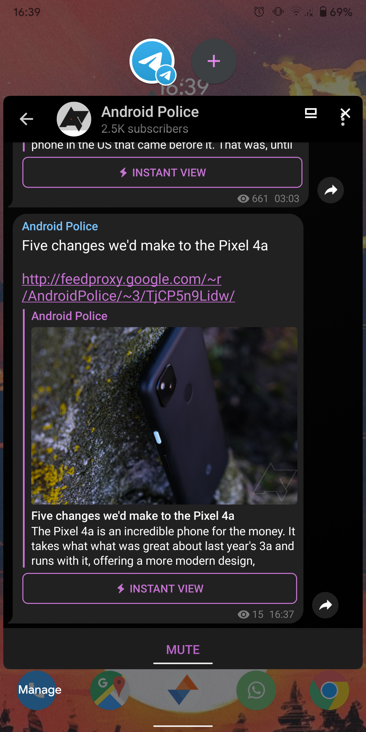 Telegram now works with Android 11's chat bubbles