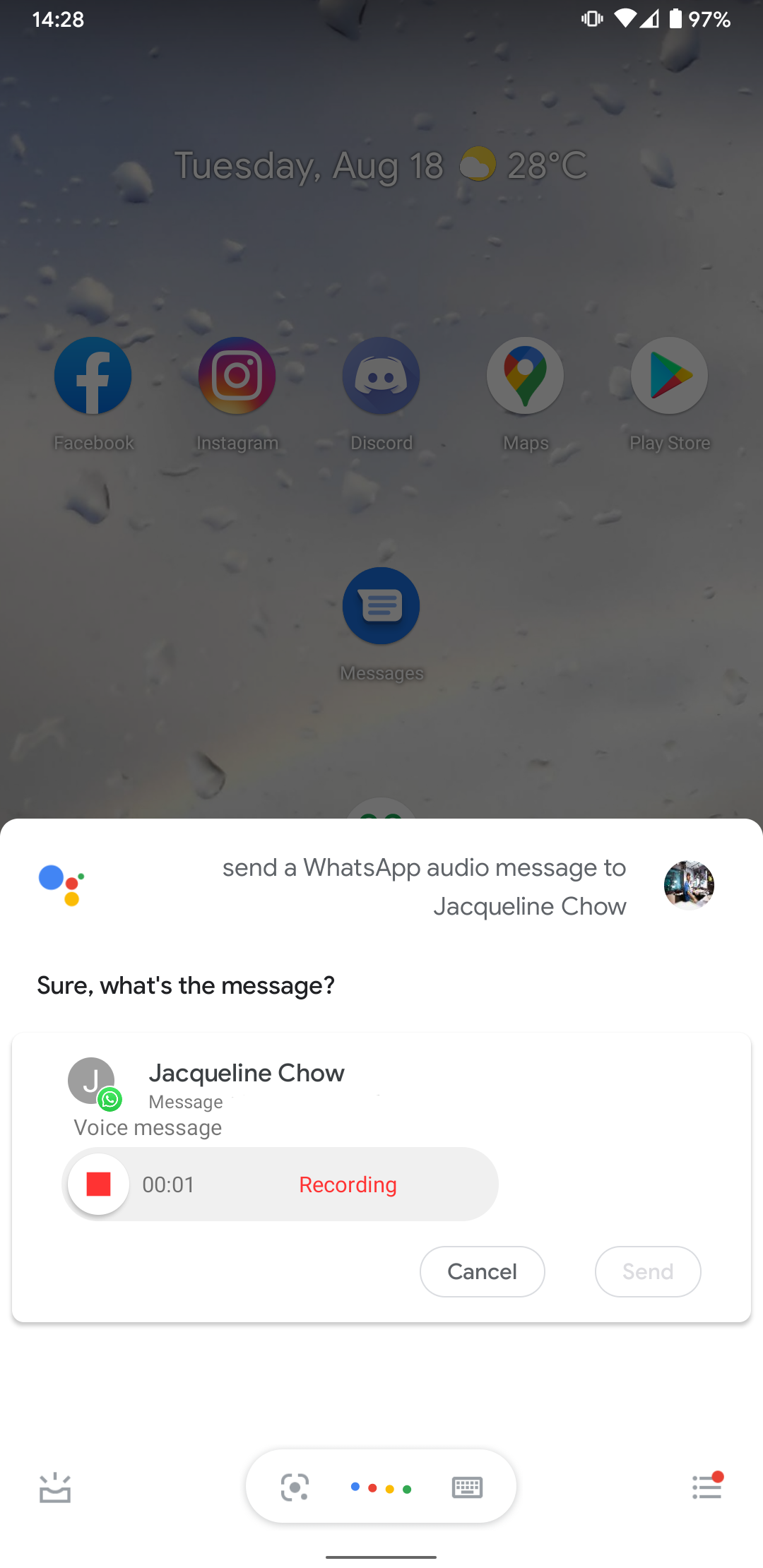 You can now use Assistant to send audio clips in Google Messages hands-free